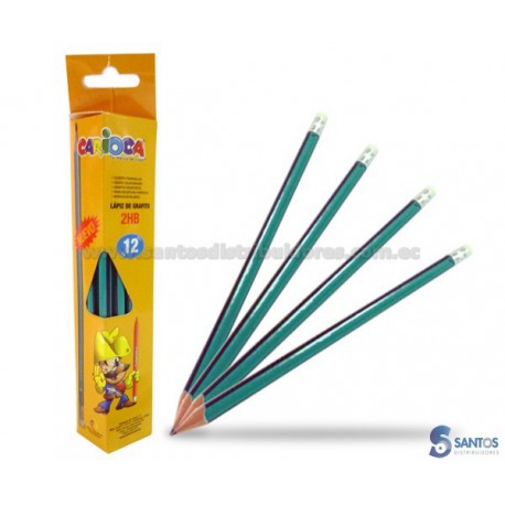 CARIOCA Lápiz hb no 2 con goma caja 12 u