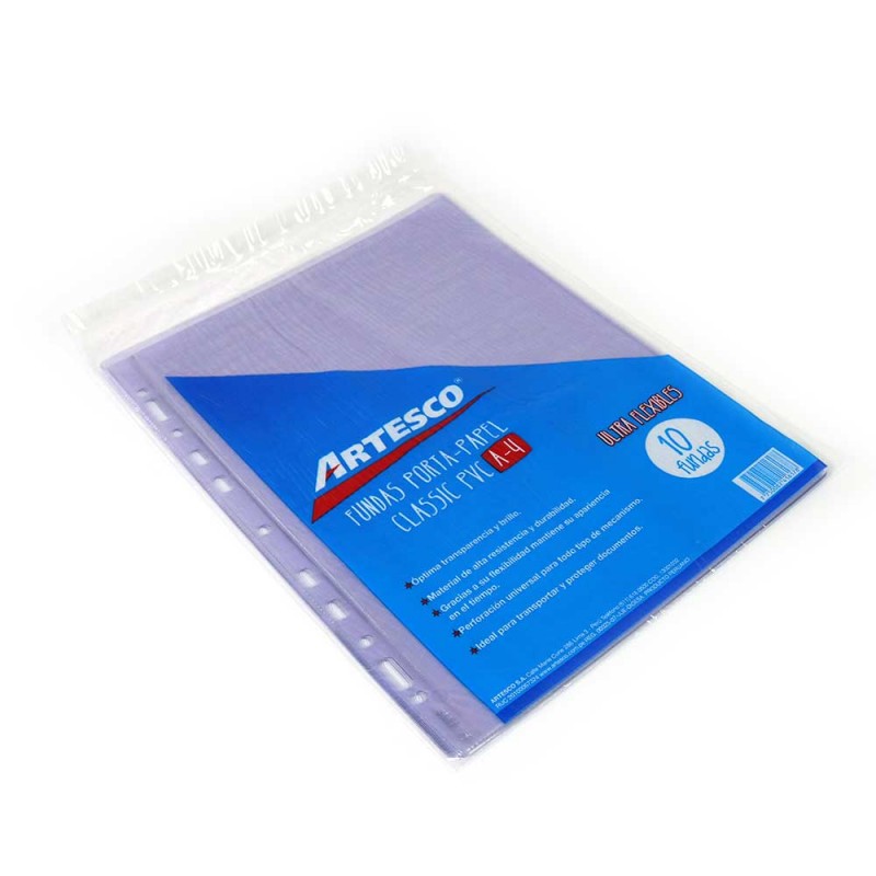 ARTESCO Protector de hoja A4 plast. transparente gruesa